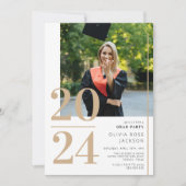 Modern Typography Photo Graduation Party Invitation | Zazzle