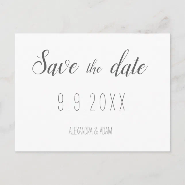 Modern typography save the date postcards | Zazzle
