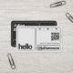 Modern Typography Scannable QR Code Hello Business Card | Zazzle