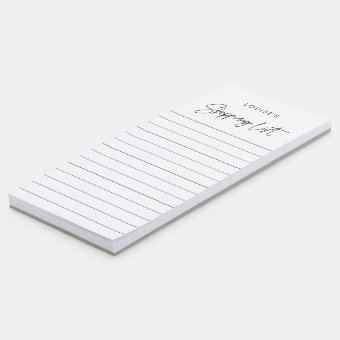 Modern typography Shopping list Magnetic Notepad | Zazzle