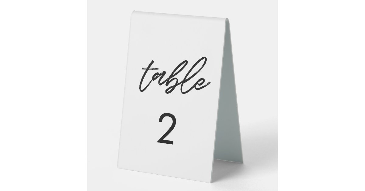 Modern typography table tent sign | Zazzle