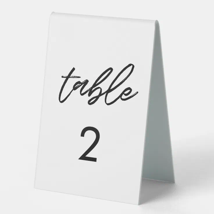 Modern typography table tent sign | Zazzle