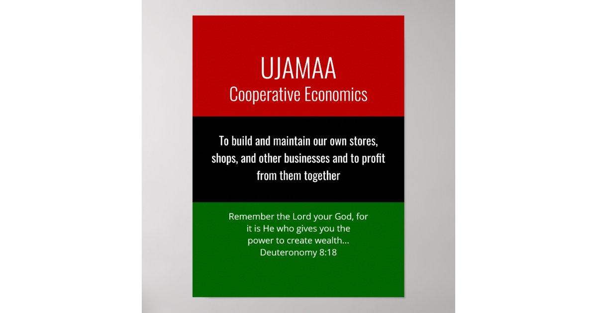 Modern UJAMAA Christian Kwanzaa Poster | Zazzle