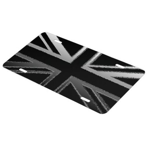 Modern Union Jack Flag License Plate | Zazzle