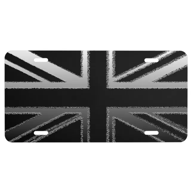 Modern Union Jack Flag License Plate | Zazzle