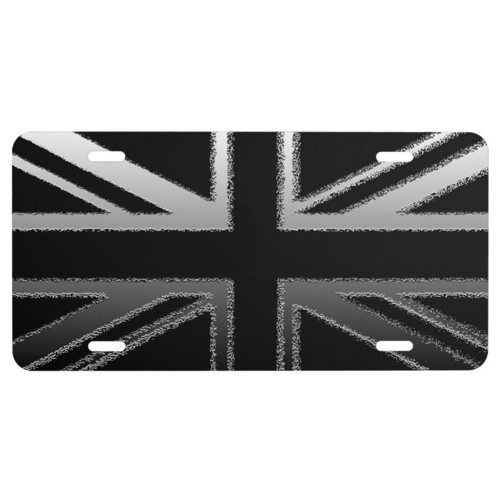 Modern Union Jack Flag License Plate | Zazzle.com