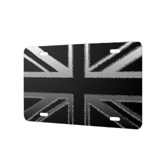 Modern Union Jack Flag License Plate | Zazzle