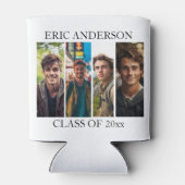 Modern Unique 4 Photo Graduation Name Can Cooler | Zazzle