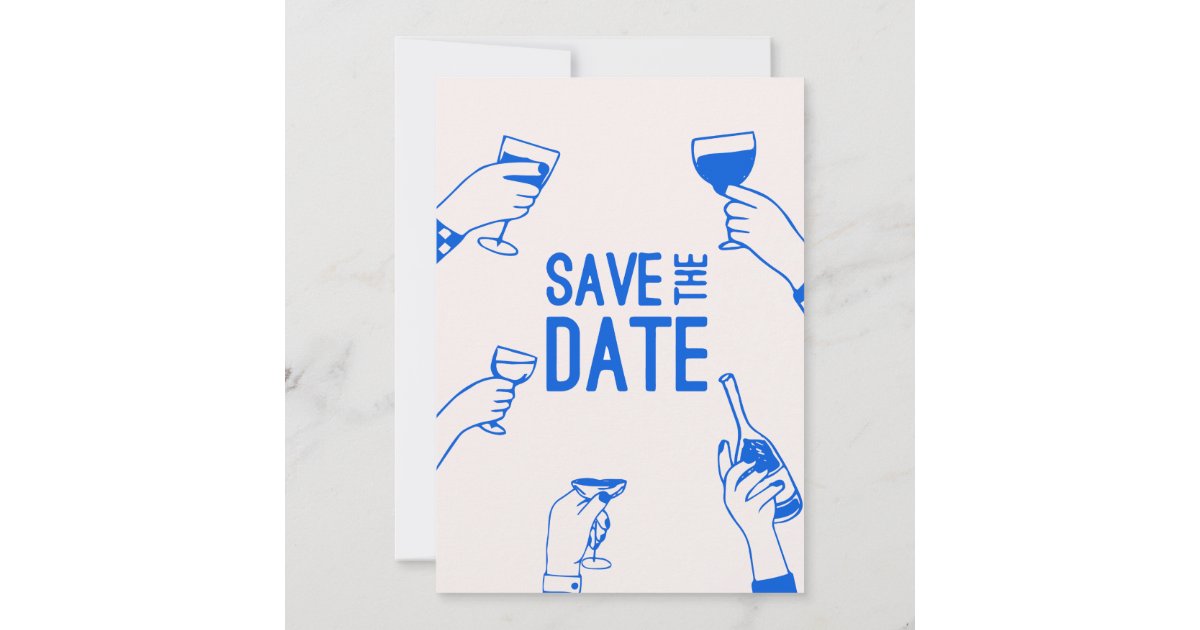 Modern unique bold funky Save the Date Wedding Invitation | Zazzle