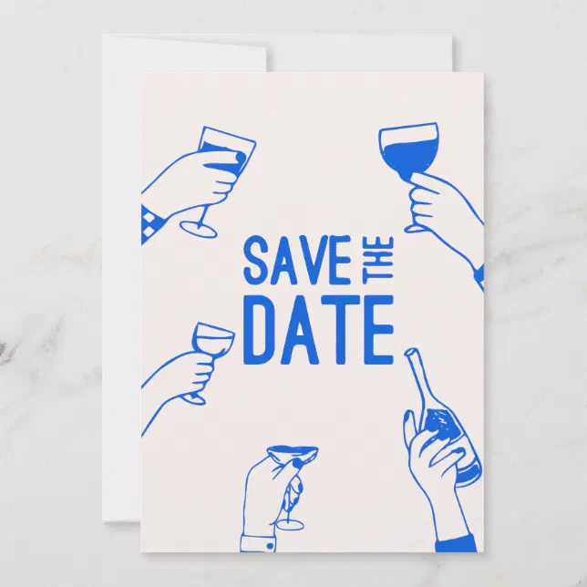 Modern unique bold funky Save the Date Wedding Invitation | Zazzle