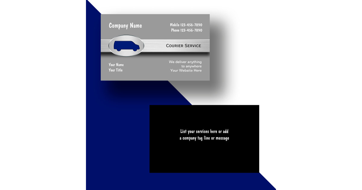 Modern Unique Courier Business Cards | Zazzle