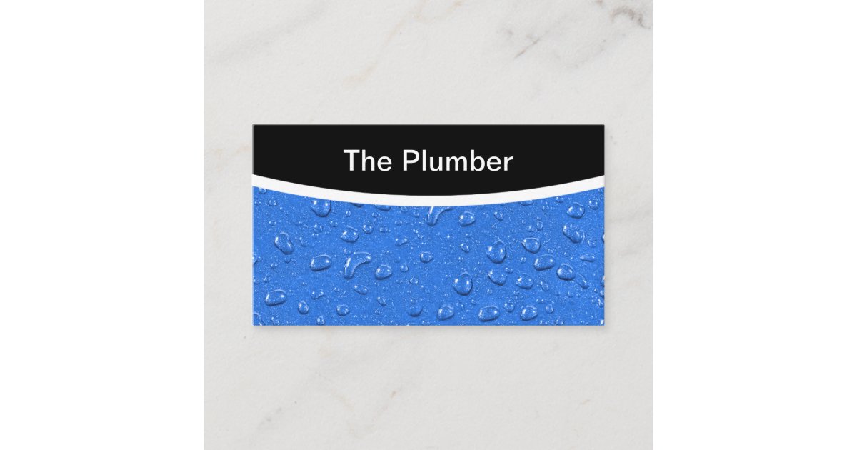 Modern Unique Plumber Business Card | Zazzle