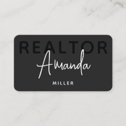Modern Unique Realtor Broker Real Estate Agent Business Card | Zazzle
