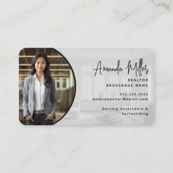 Modern Unique Realtor Broker Real Estate Agent Business Card | Zazzle