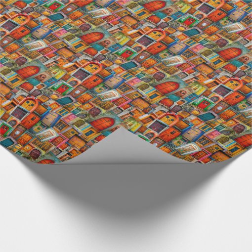 Modern Unique Vintage Door Art Photography Wrapping Paper | Zazzle