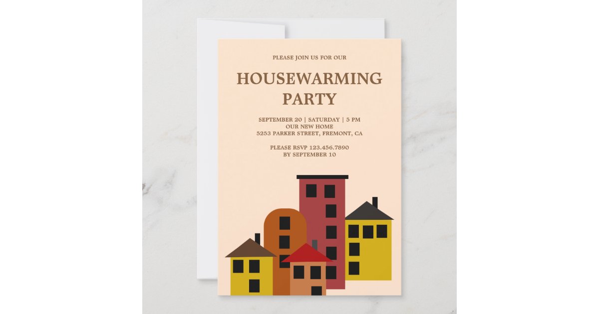 Modern Urban Apartment Housewarming Party Invitation | Zazzle