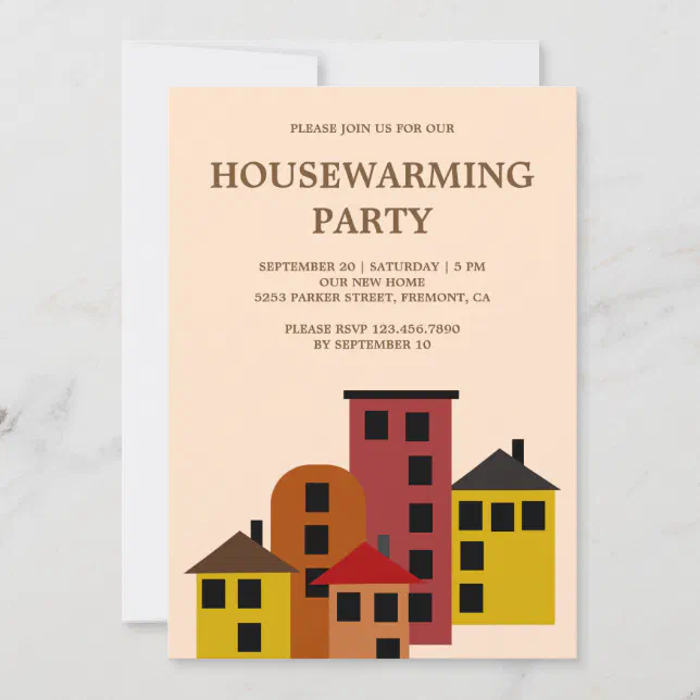 Modern Urban Apartment Housewarming Party Invitation | Zazzle