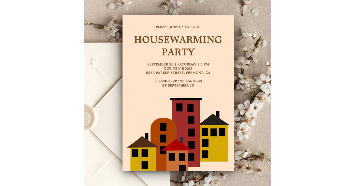 Modern Urban Apartment Housewarming Party Invitation | Zazzle
