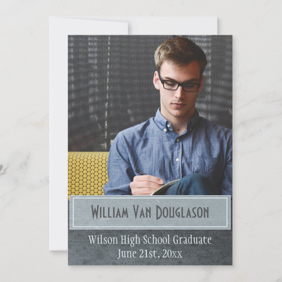 Modern Urban Graduation Photo Card | Zazzle