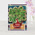 Modern Vase of Shamrocks|Clovers St. Patrick's Day Card | Zazzle