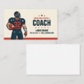 Modern Vector Illustrated American Football Coach Business Card | Zazzle