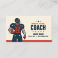 Modern Vector Illustrated American Football Coach Business Card | Zazzle