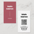 Modern Vertical design | QR Code & Social Links Business Card | Zazzle