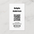Modern Vertical design | QR Code & Social Links Business Card | Zazzle
