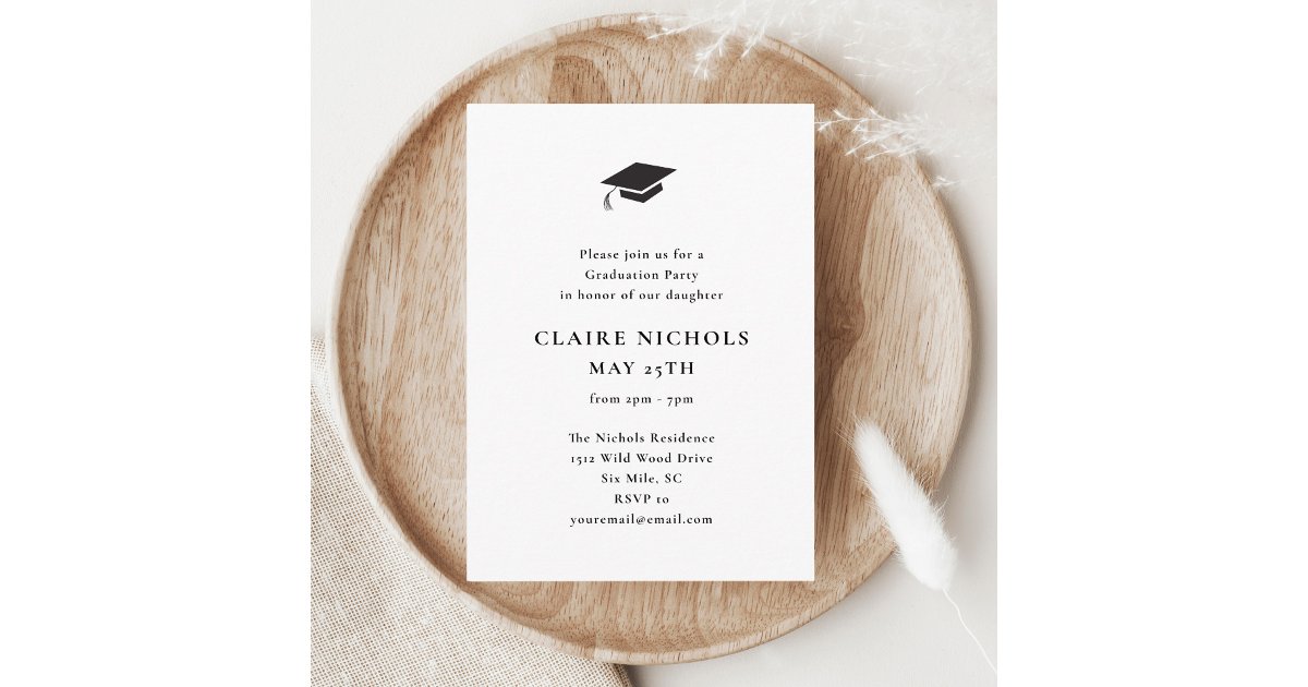 Modern Vertical Photo Graduation Enclosure Card | Zazzle