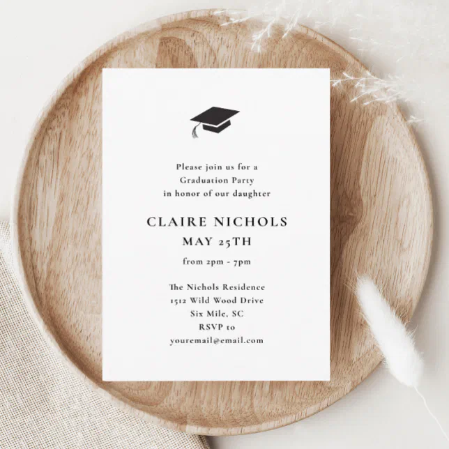 Modern Vertical Photo Graduation Enclosure Card | Zazzle