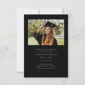 Modern Vertical Typography Photo Graduation Invitation | Zazzle