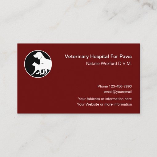 Modern Veterinarian Appointment Business Card | Zazzle