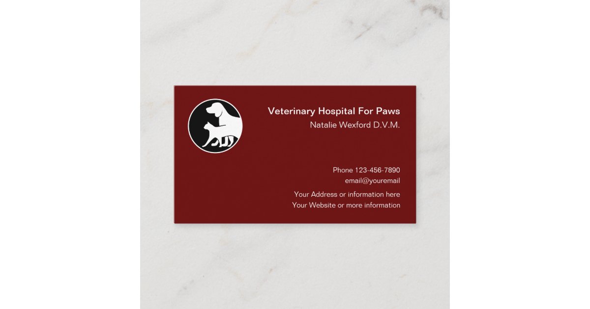Modern Veterinarian Appointment Business Card | Zazzle.com