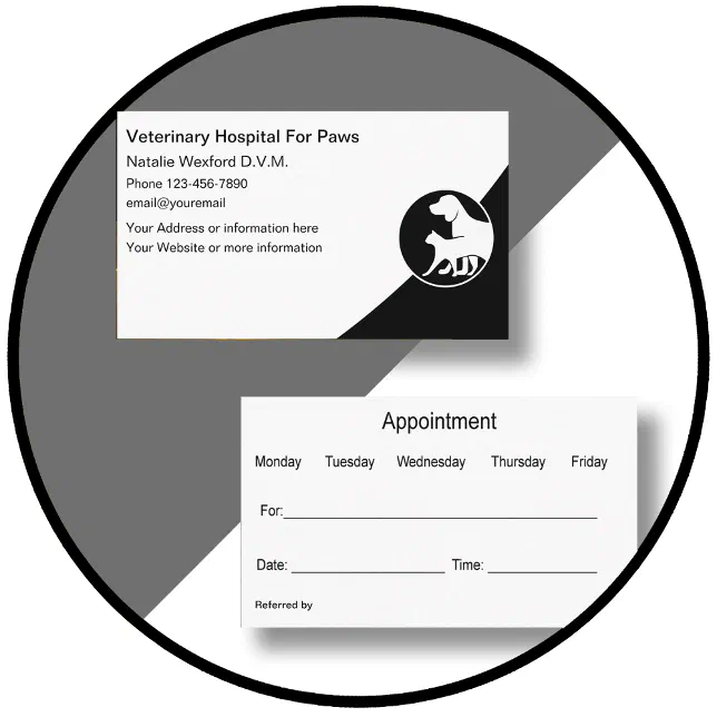 Modern Veterinarian Appointment Reminder Business Card | Zazzle
