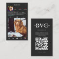 Modern Veterinary Veterinarian Monogram Instagram Business Card | Zazzle