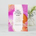 Modern Vibrant Pink and Orange Birthday Party Invitation | Zazzle