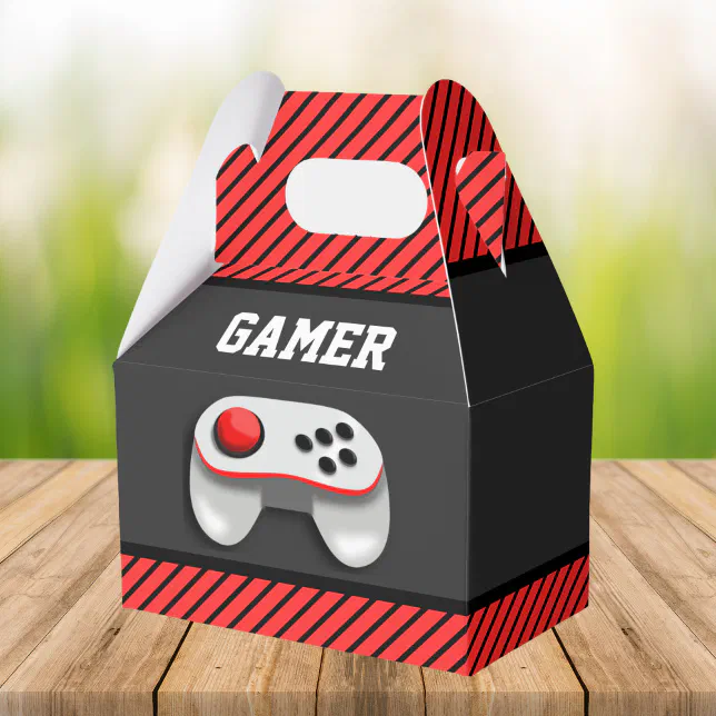 Modern Video Game Birthday Party Favor Boxes | Zazzle