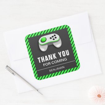 Modern Video Game Birthday Party Favor Sticker | Zazzle
