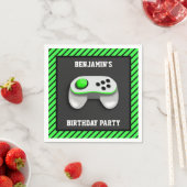 Modern Video Game Birthday Party Paper Napkins | Zazzle