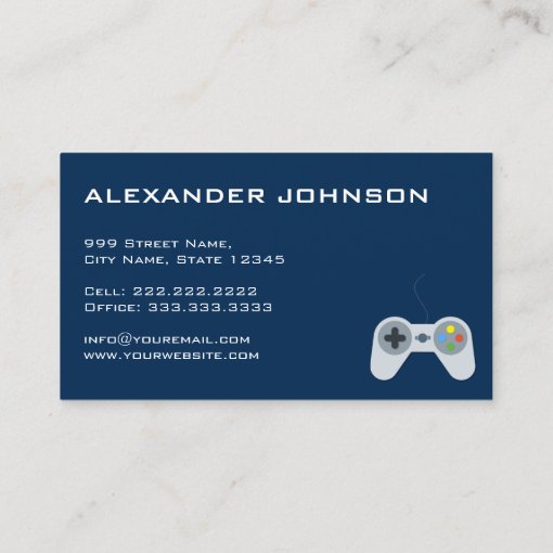 Modern Video Game Developers, Designers, Animators Business Card | Zazzle