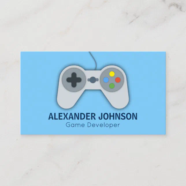 Modern Video Game Developers, Designers, Animators Business Card | Zazzle
