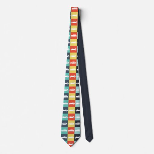 Modern Vintage Checkerboard Mini Cooper Neck Tie | Zazzle