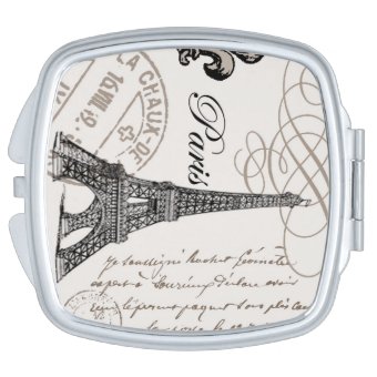 modern vintage Eiffel Tower Mirror For Makeup | Zazzle