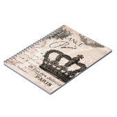 modern vintage french crown notebook | Zazzle