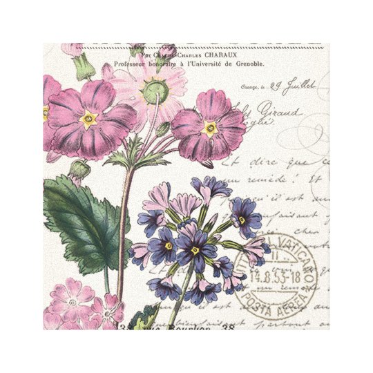 modern vintage french lavender floral canvas print | Zazzle.com