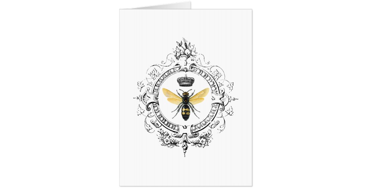 MODERN VINTAGE french queen bee Card | Zazzle