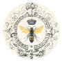 MODERN VINTAGE french queen bee Classic Round Sticker | Zazzle