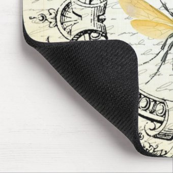 Modern vintage french queen bee mouse pad | Zazzle