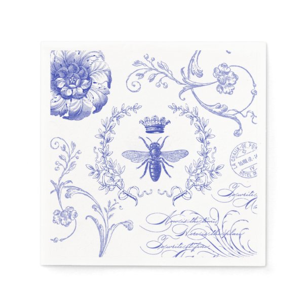 MODERN VINTAGE french queen bee Fabric | Zazzle