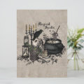 Modern vintage Halloween WITCHES BREW Card | Zazzle